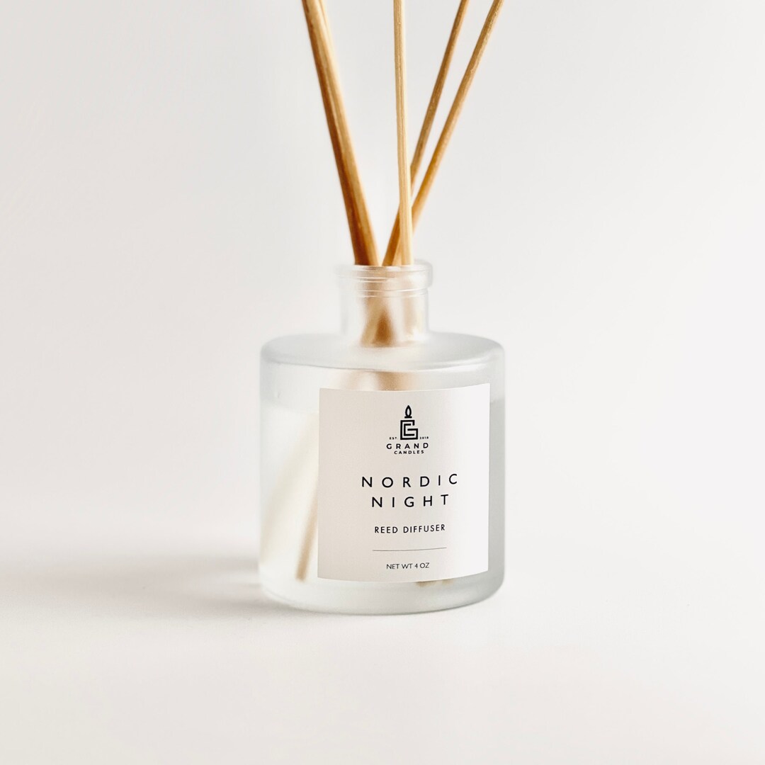 Nordic Night Reed Diffuser, Winter Scented Oil Diffuser , Holiday ...