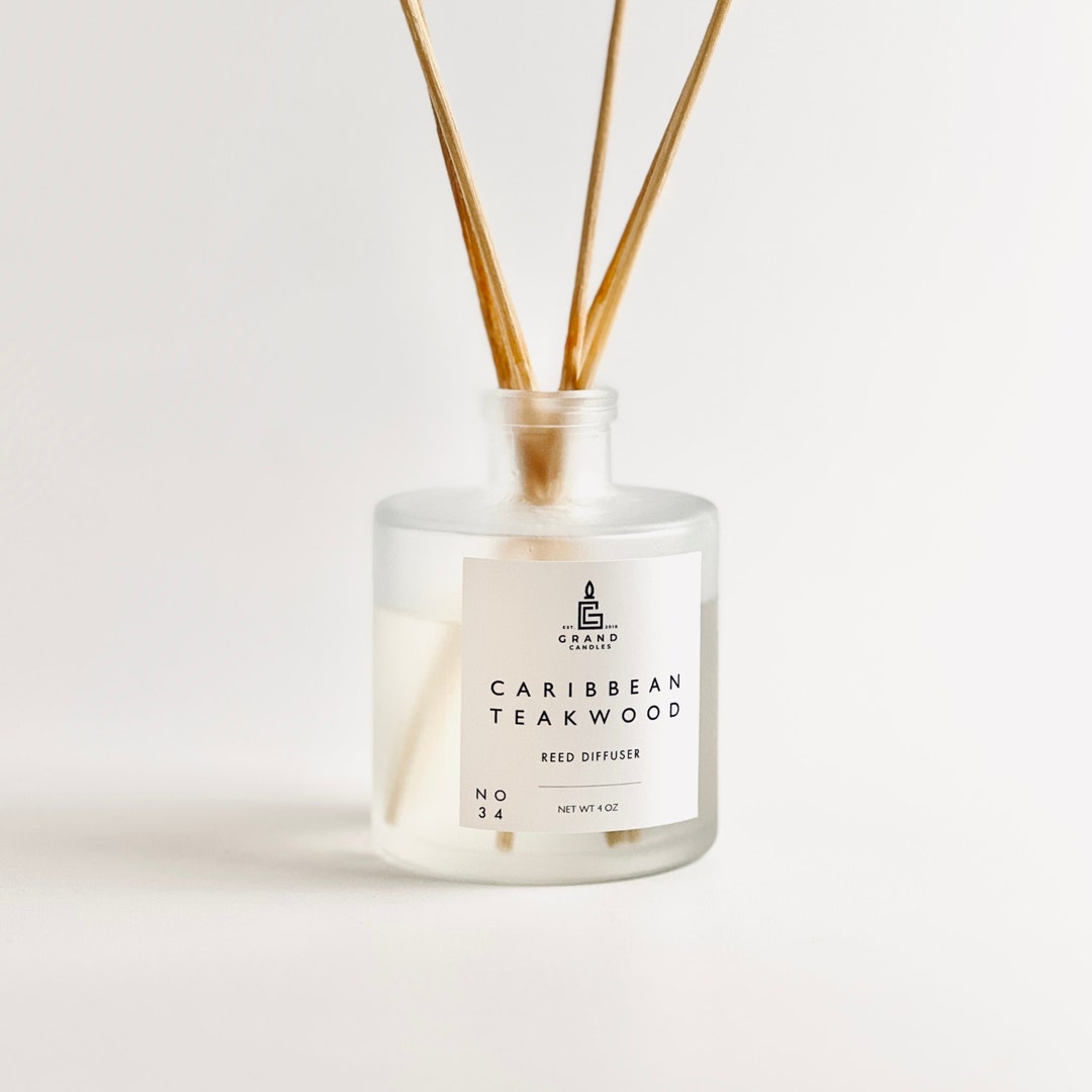 Reed Diffuser, Caribbean Teakwood Reed Diffuser, Home Fragrance ...