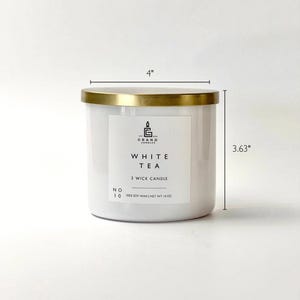 Hand-poured Soy Candle | Clean-burning Scented Candle | White Tea ...