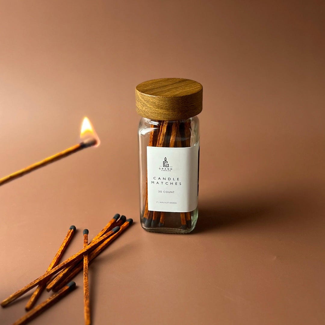 Decorative Candle Matches | Wooden Matchsticks in Jar | Perfect for ...