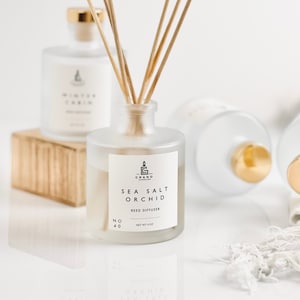 Sea Salt Orchid Reed Diffuser | Aromatherapy Diffuser | Essential Oil ...