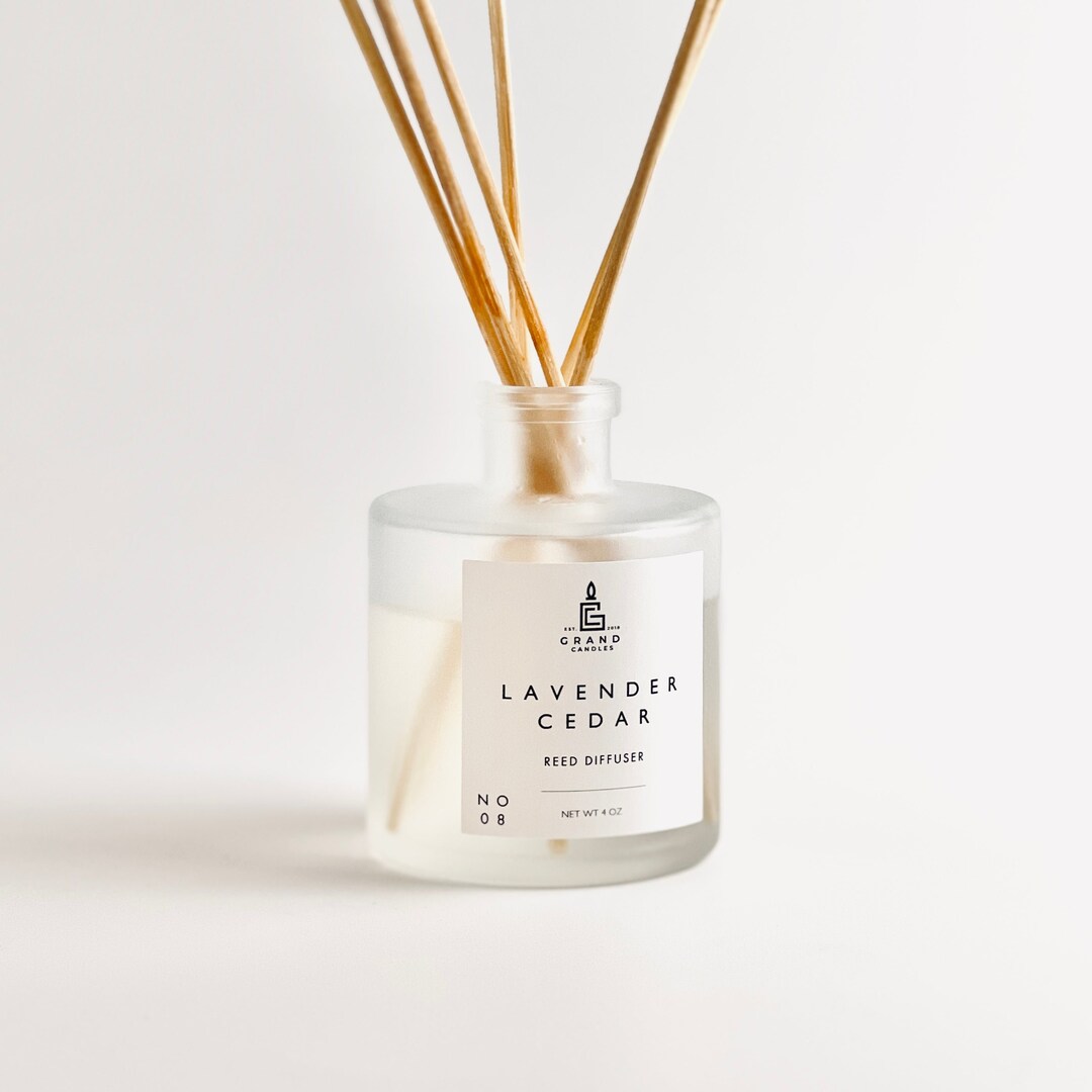 Lavender Cedar Reed Diffuser, Lavender Scented Room Fragrance ...