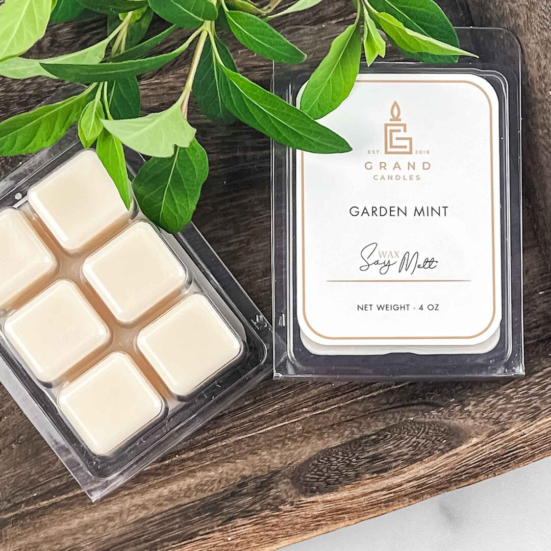 Garden Mint Soy Wax Melt - Natural Home Fragrance for Aromatherapy ...
