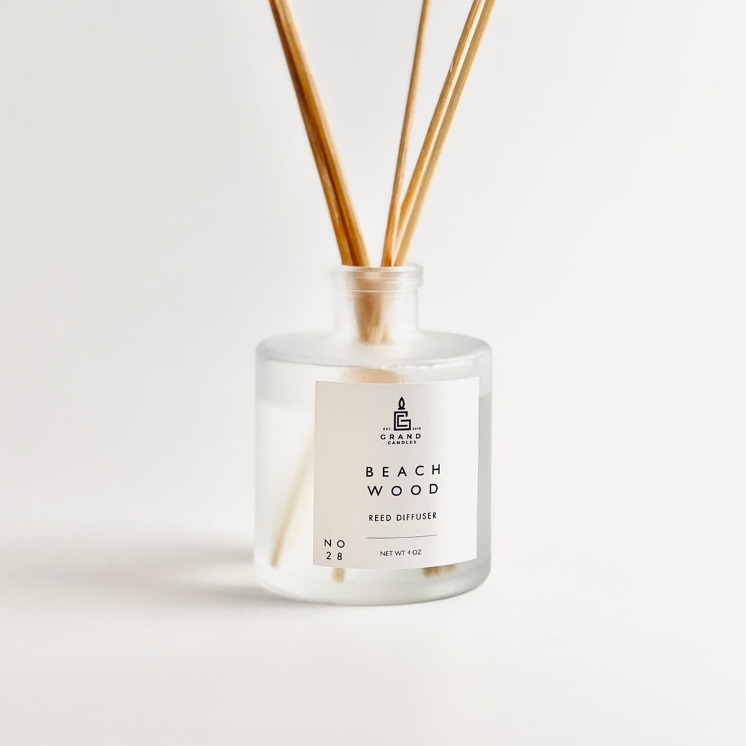 All Natural Reed Diffuser, Beachwood Oil Diffuser, Flameless Room ...