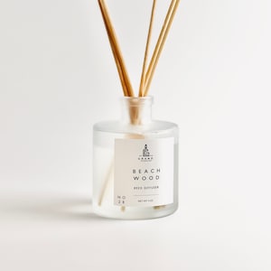 All Natural Reed Diffuser, Beachwood Oil Diffuser, Flameless Room ...