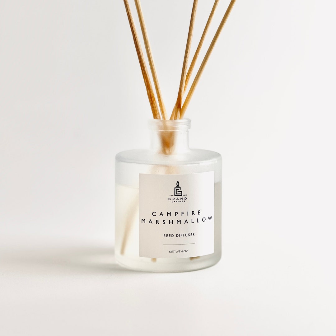 Reed Diffuser, Campfire Marshmallow Reed Diffuser, Home Fragrance, Fall ...