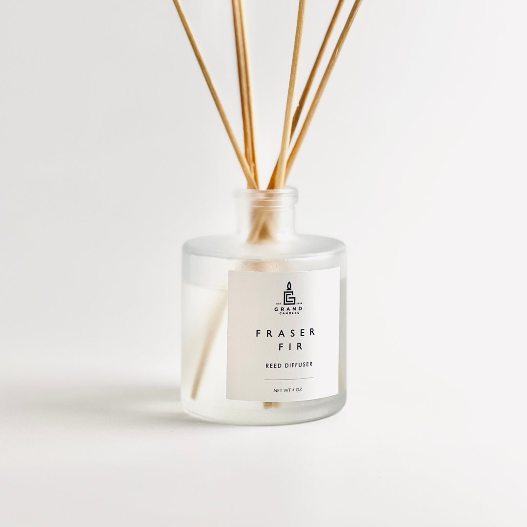 Fraser Fir Reed Diffuser, Pine Scented Oil Diffuser Bottle,| Holiday Scented Reed Sticks ...
