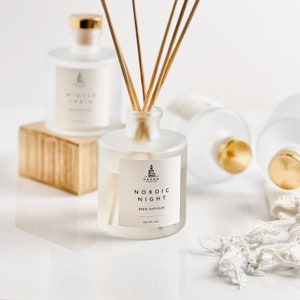 Nordic Night Reed Diffuser, Winter Scented Oil Diffuser , Holiday ...