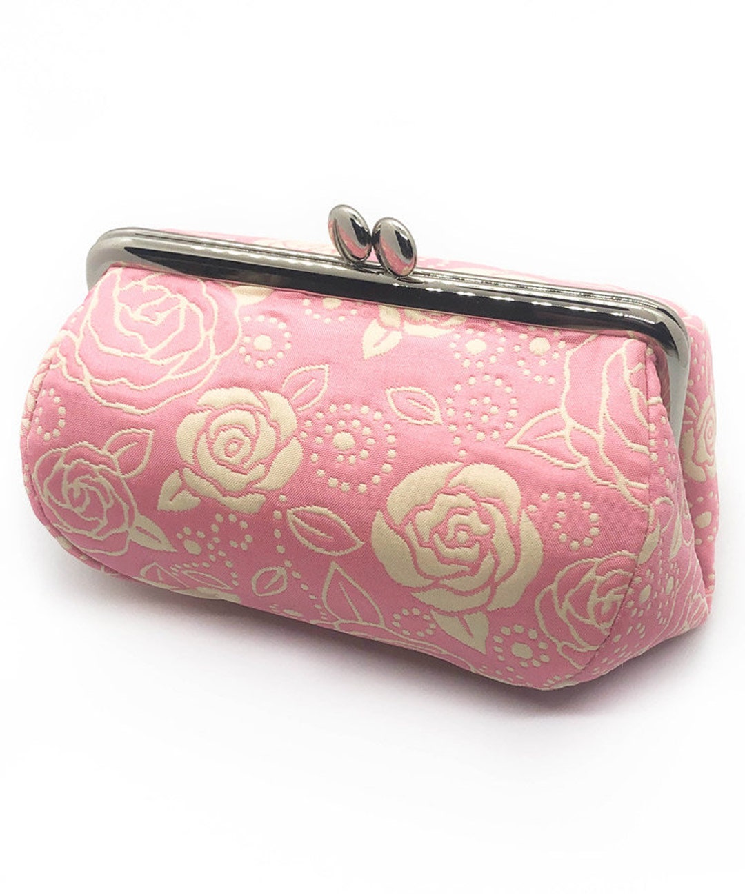 Rose Weaved Metal Clasp Pouch / Kiss Lock Makeup Pouch / Japanese ...