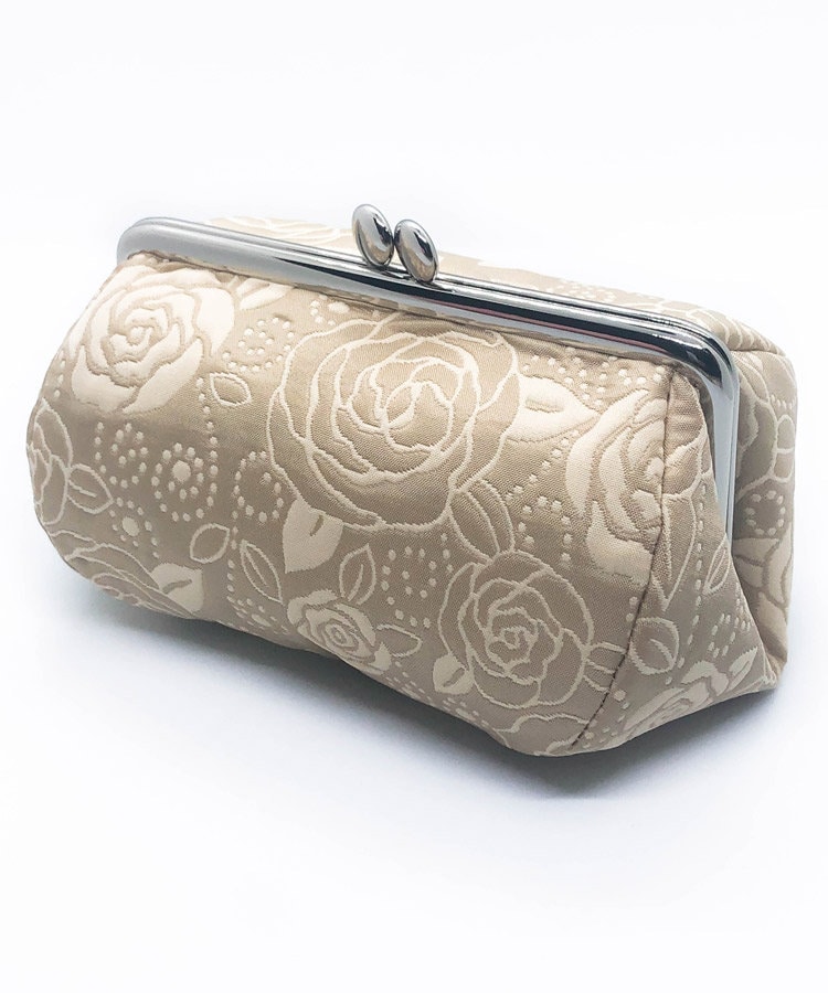 Rose Weaved Metal Clasp Pouch / Kiss Lock Makeup Pouch / Japanese ...
