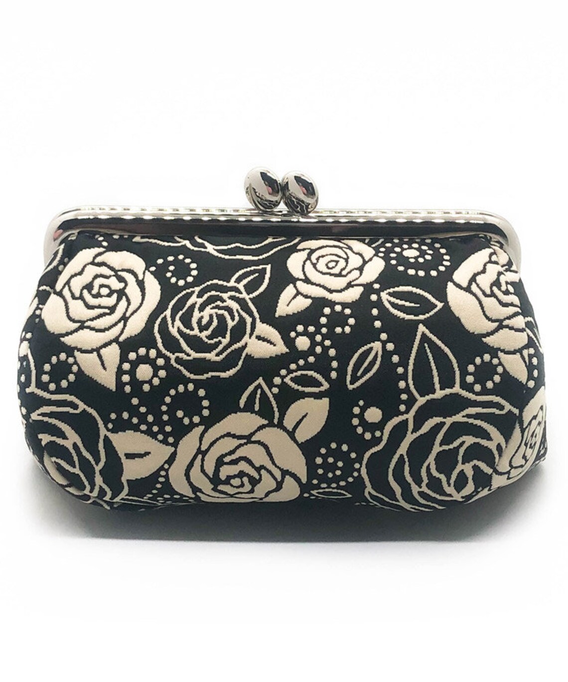 Rose Weaved Metal Clasp Pouch / Kiss Lock Makeup Pouch / Japanese ...