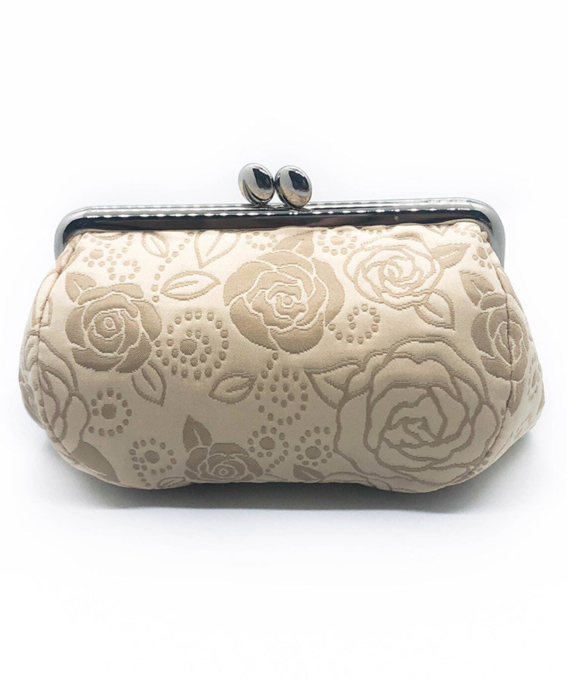 Rose Weaved Metal Clasp Pouch / Kiss Lock Makeup Pouch / Japanese ...