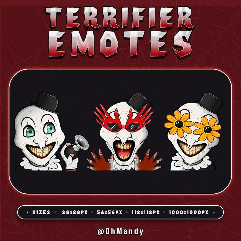 Art the Clown Emotes for Twitch & Discord - Etsy
