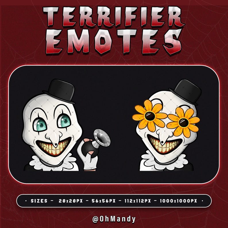 Art the Clown Emotes for Twitch & Discord - Etsy