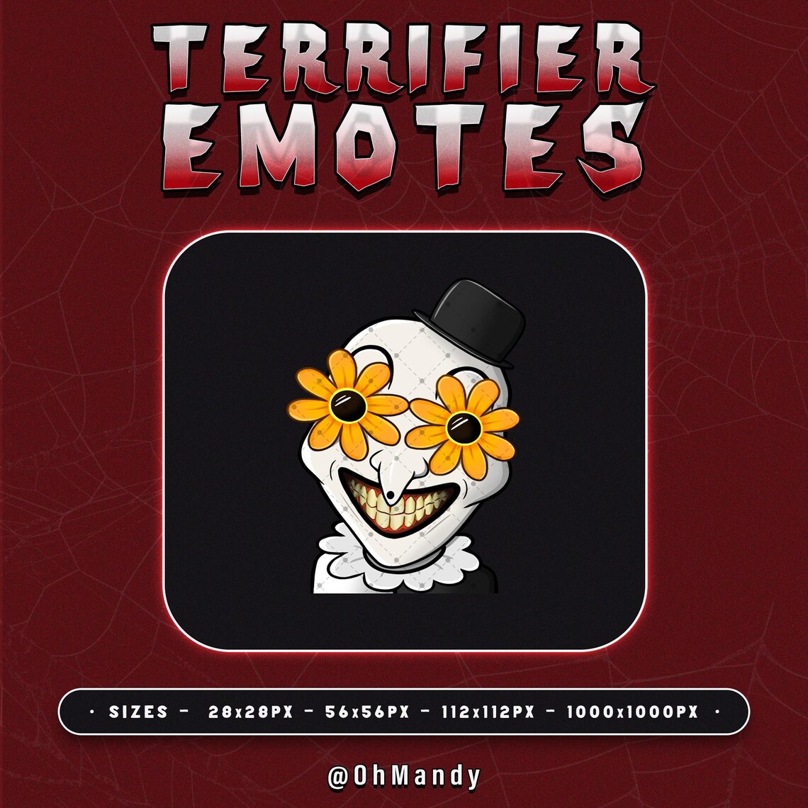 Art the Clown Emote for Twitch & Discord - Etsy