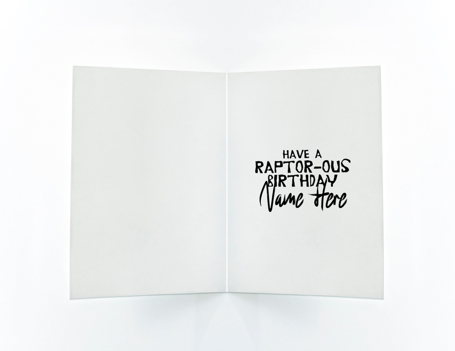 Raptor Personalised Birthday Card, Art, Drawing, 8x6 When Folded, Card ...