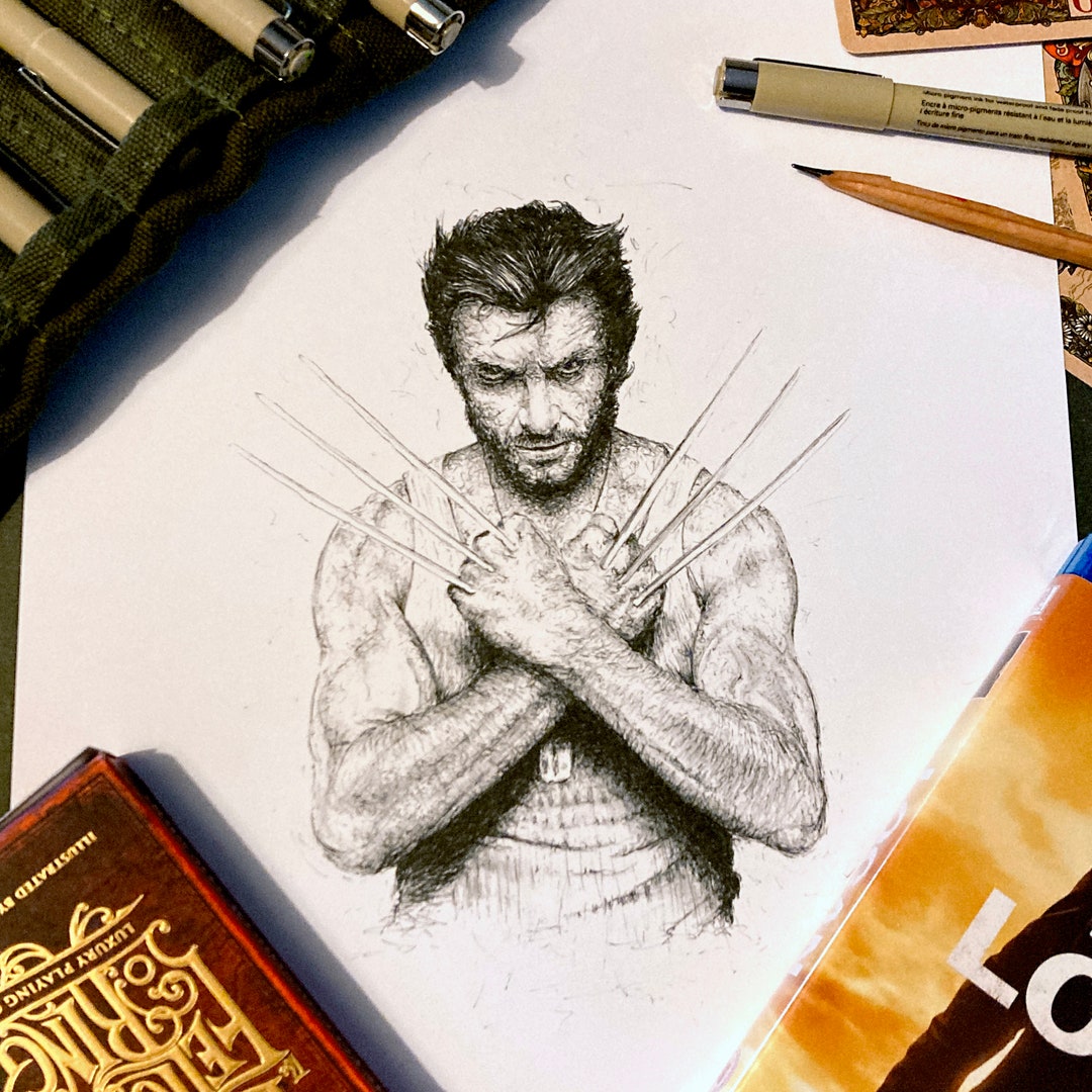 Limited Edition Logan Pen Drawing, Fan Art A4 Print - Etsy