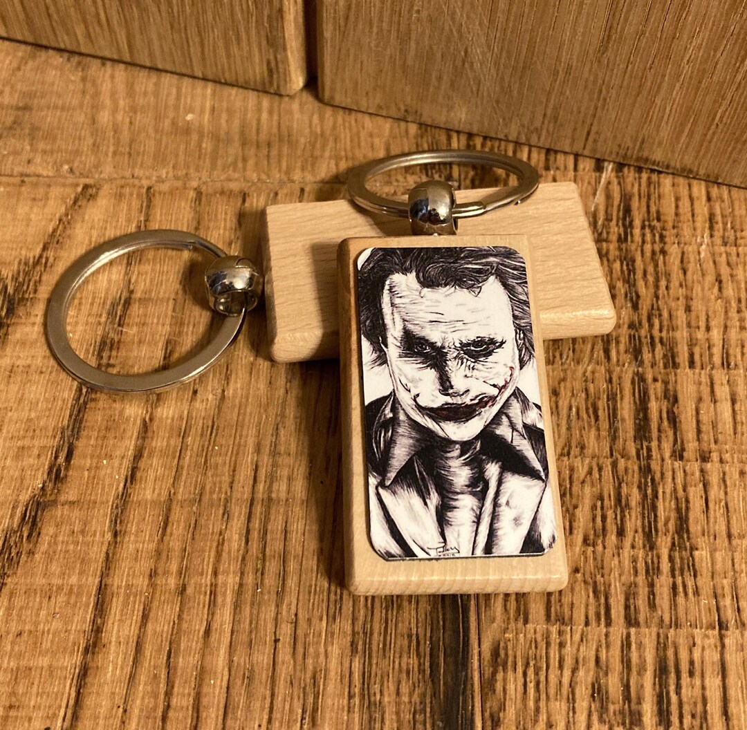 Heath Ledger Keychains, Small Gift, Art, Pen Drawing, Keyrings ...
