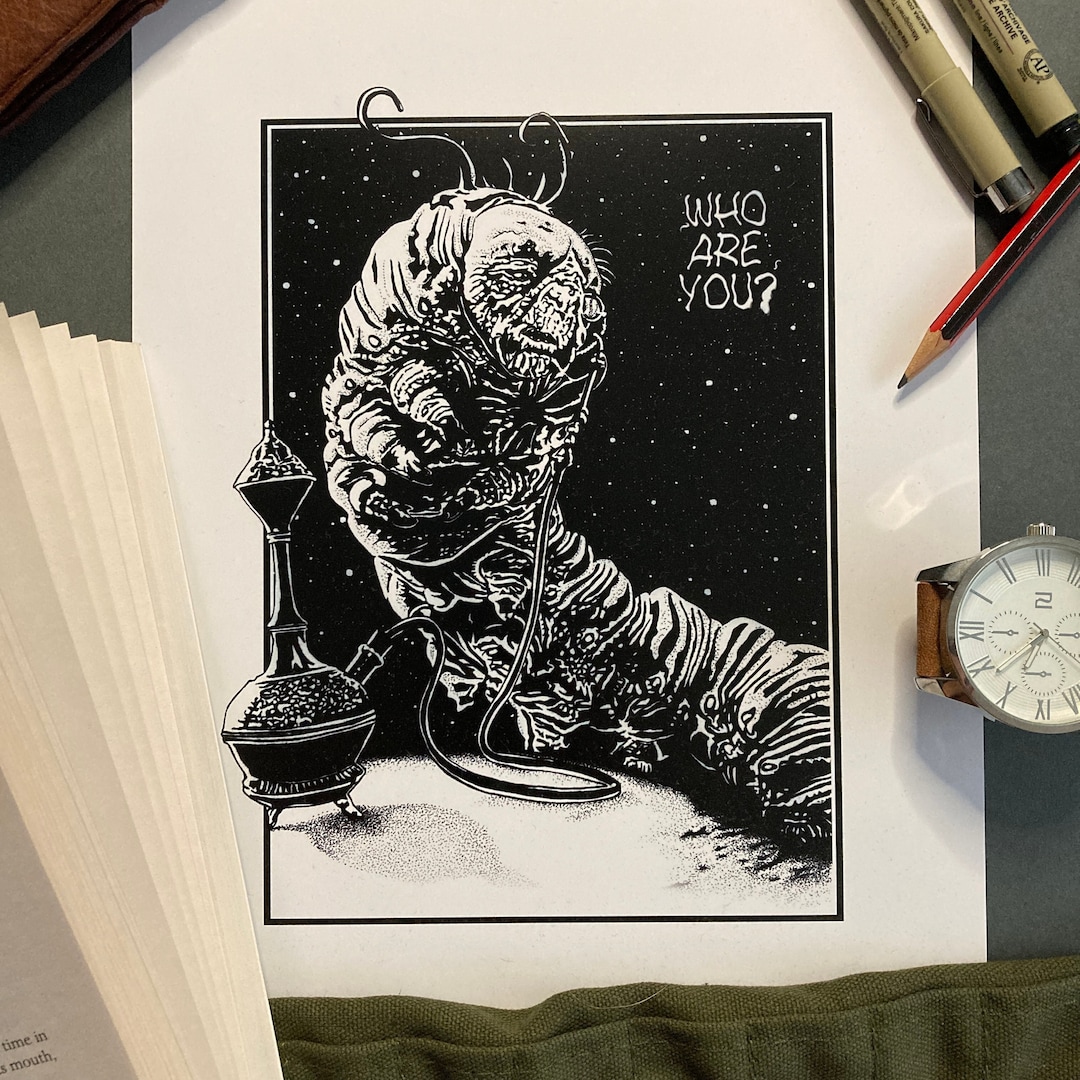 Limited Edition A4 Prints, Fan Art, Pen Drawing, Caterpillar, Small ...