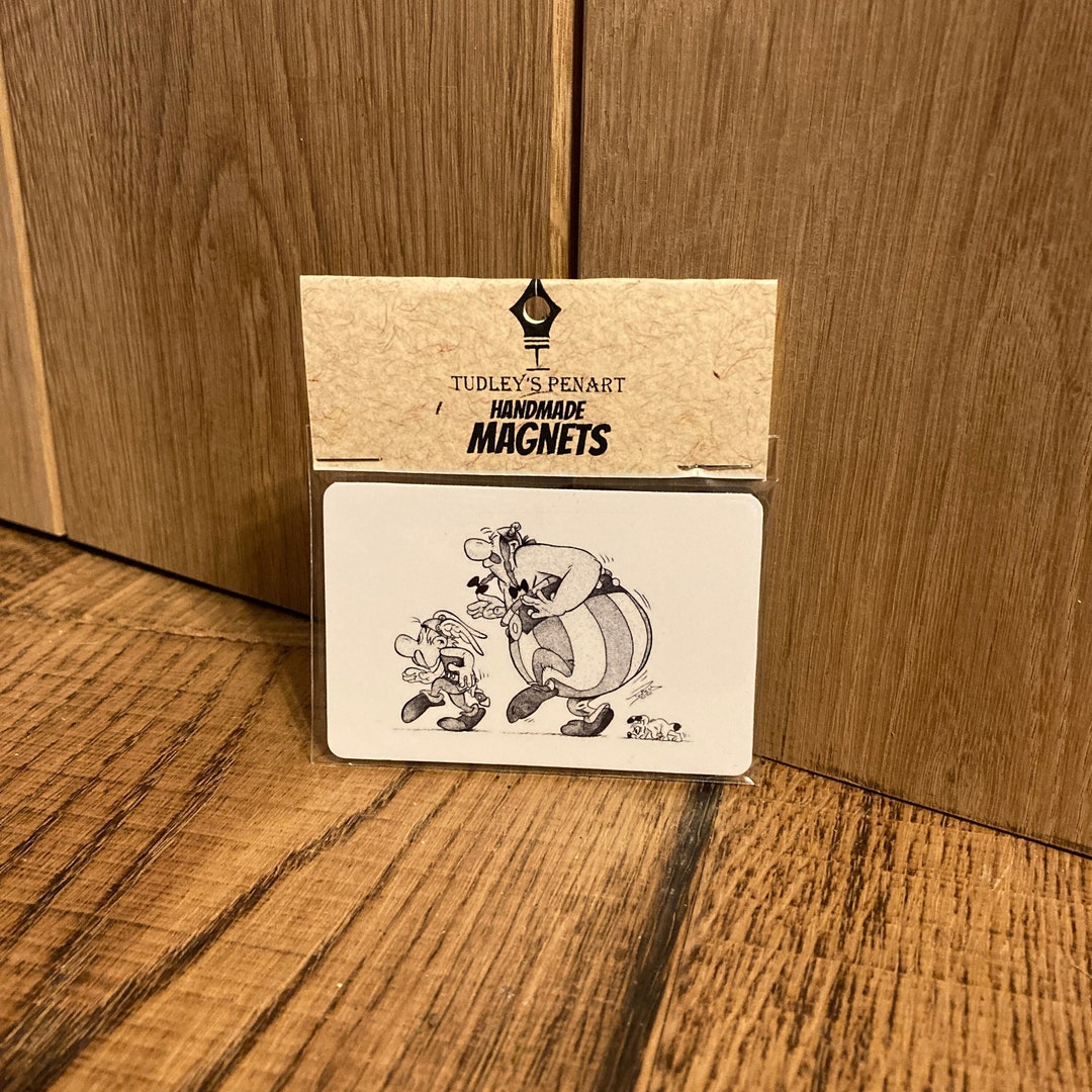 Asterix and Obelix Magnets, Small Gift, Fan Art, Dogmatix, Drawing ...