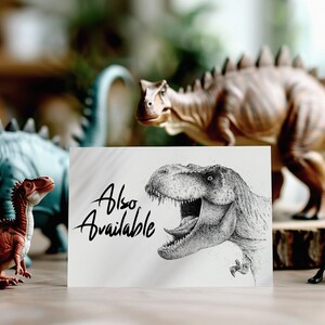 Raptor Personalised Birthday Card, Art, Drawing, 8x6 When Folded, Card ...