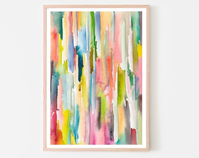 Watercolor Art Prints Abstract Watercolor Painting Colourful - Etsy