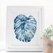 Blue Leaves Abstract Blue Print Botanical Print Wall Decor - Etsy