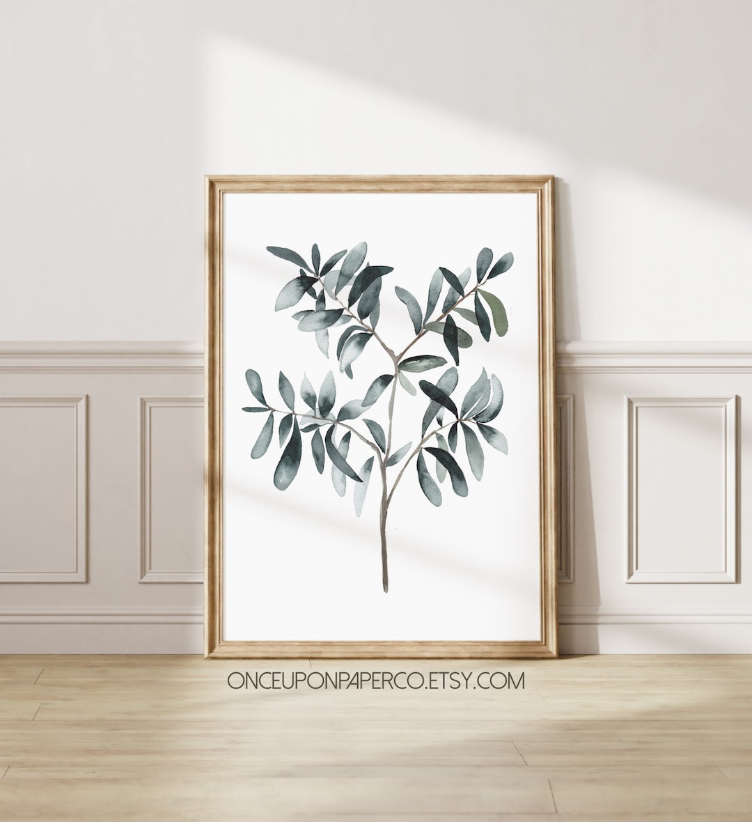 Olive Plant Watercolor Art Print, Instant Download Digital Wall Art ...