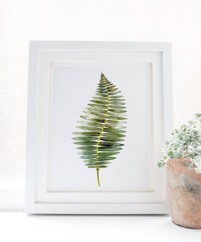 Fern Print Illustration Botanical Watercolor Art Fern Poster - Etsy ...
