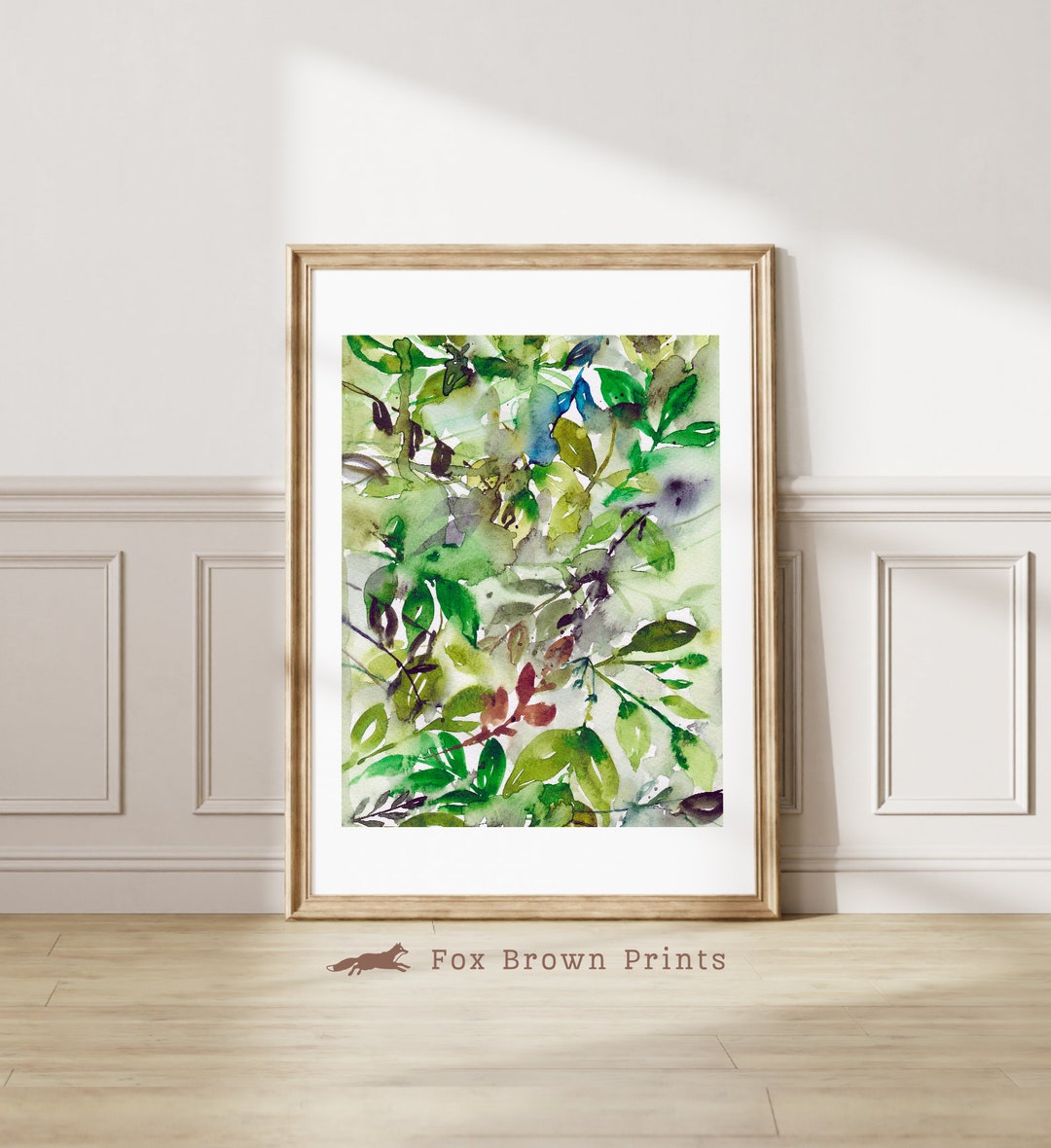 Leaf Print in Watercolor Botanical Print Tropical Leaves - Etsy