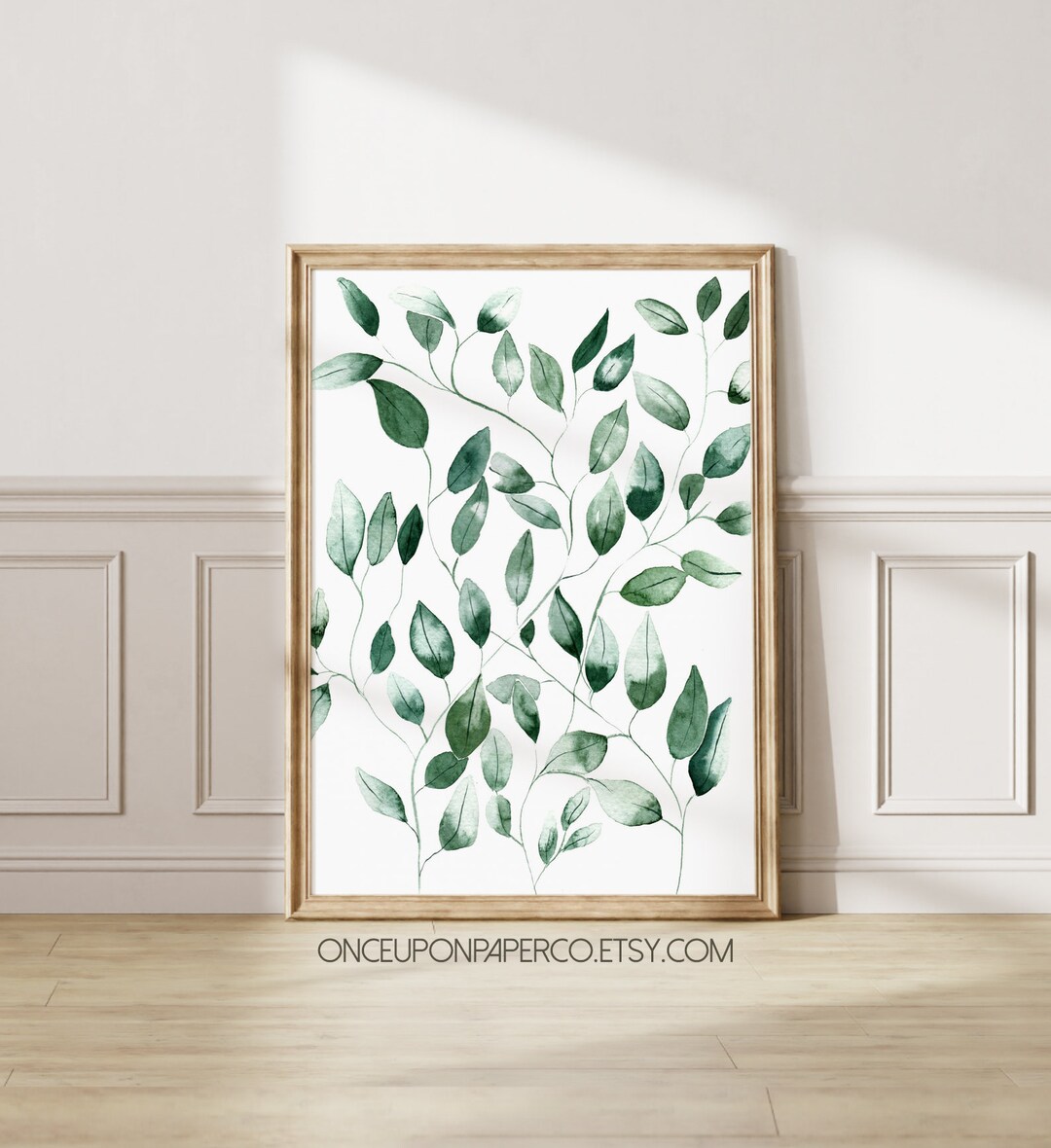 Printable Leaf Art Botanical Print in Watercolour, Printable Leaf Art ...