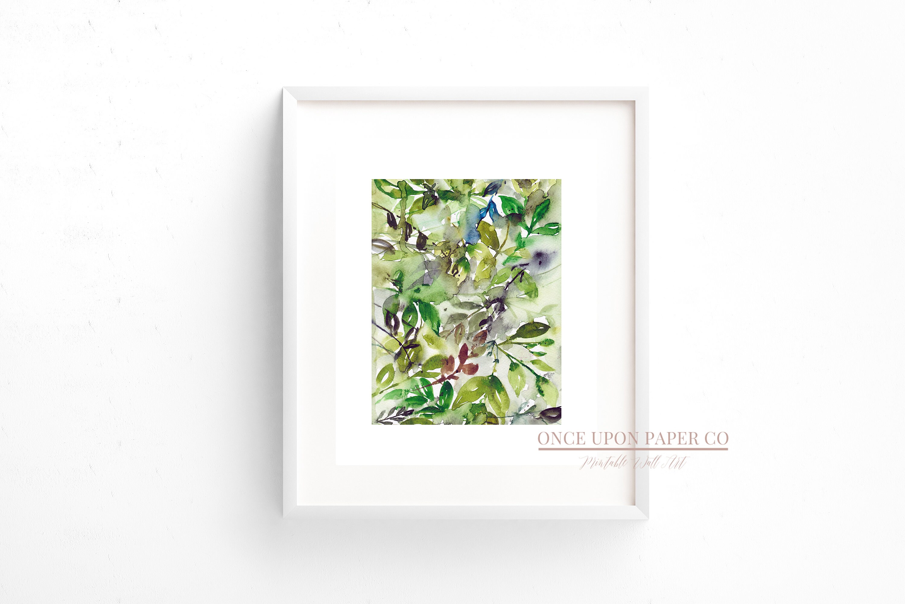 Leaf Print in Watercolor Botanical Print Tropical Leaves | Etsy