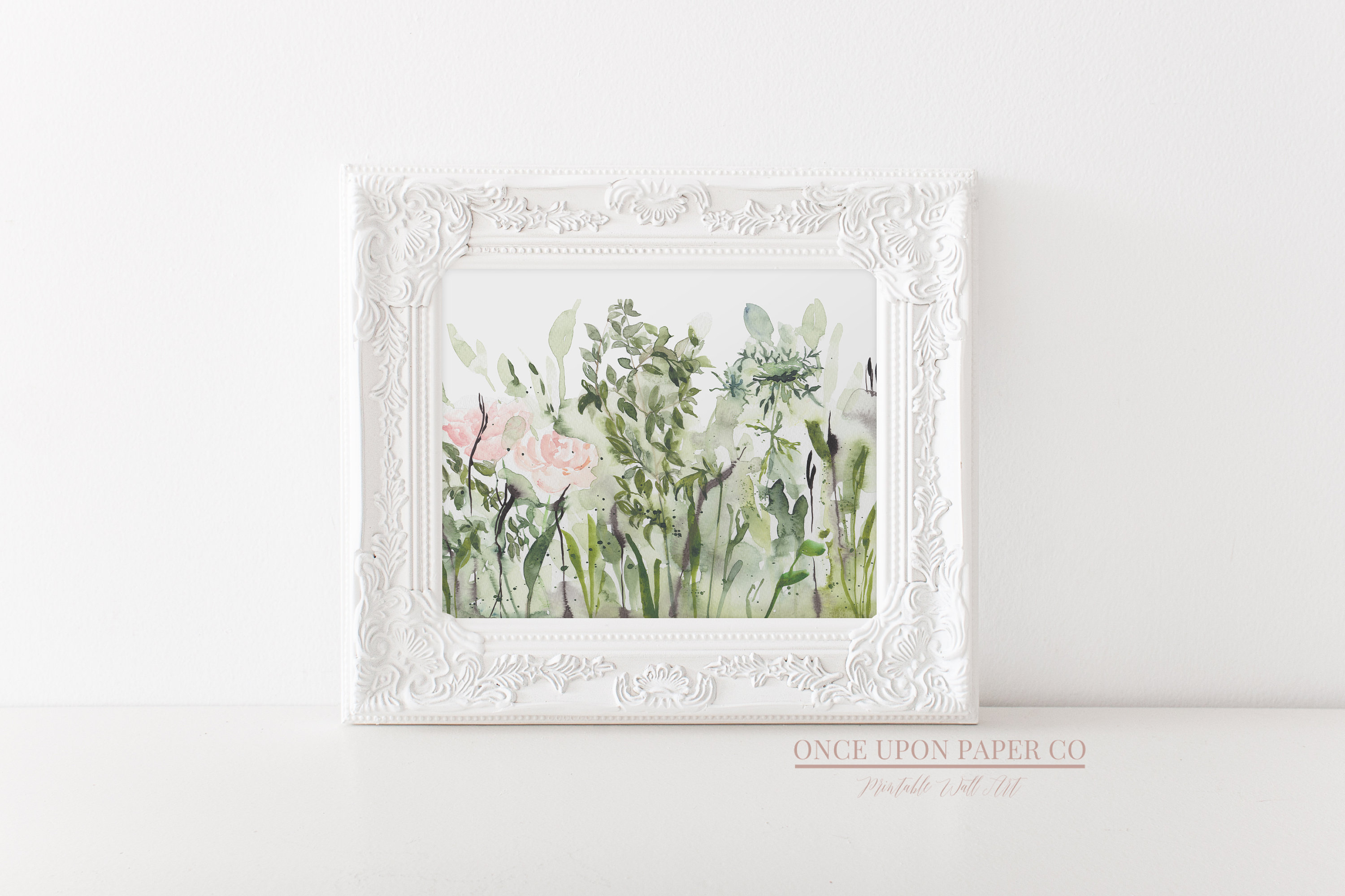 Wild Flower Wall Art of Meadow in Watercolor Nature Wall Art - Etsy