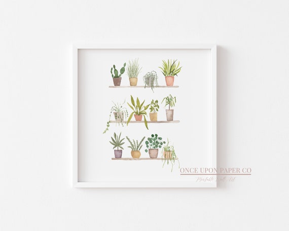 Wall Décor Wall Art Printable House Plants Potted Plants Instant ...