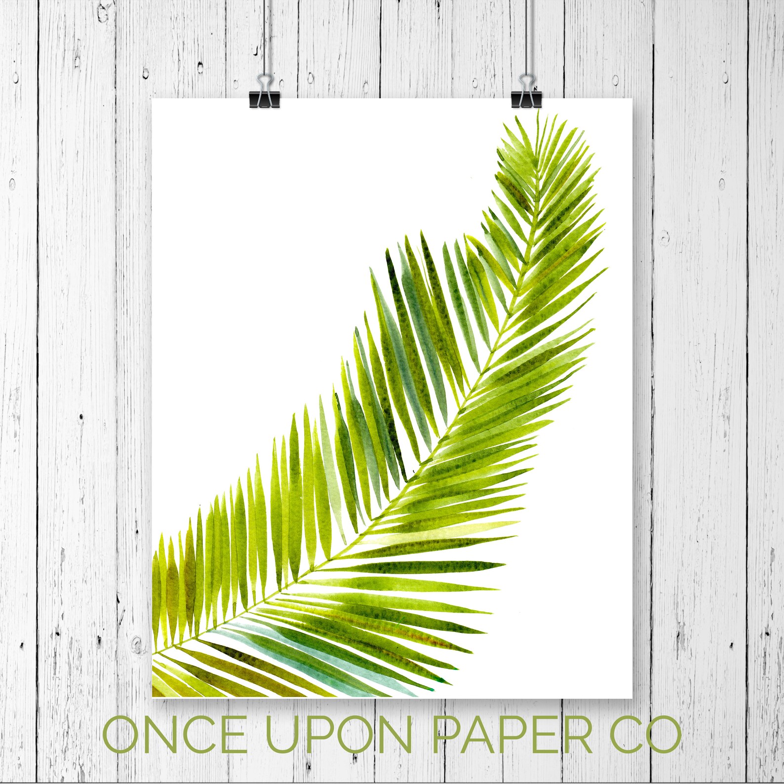 Green fern print Greenery art Green ferns Fern poster Fern | Etsy