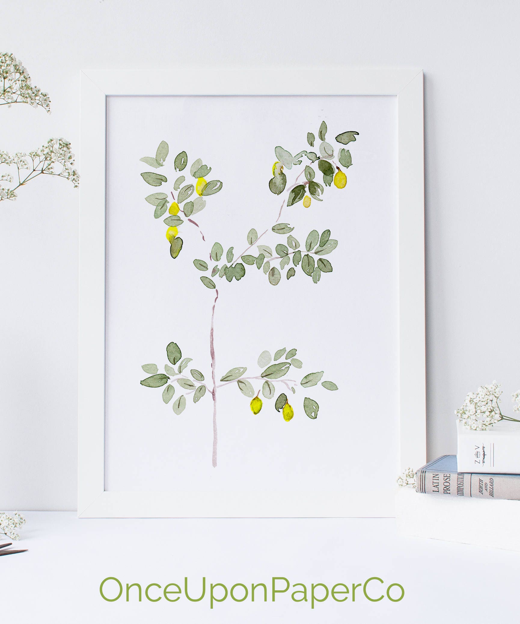 Lemon Tree Art Kitchen Print Lemon Tree Botanical Print - Etsy