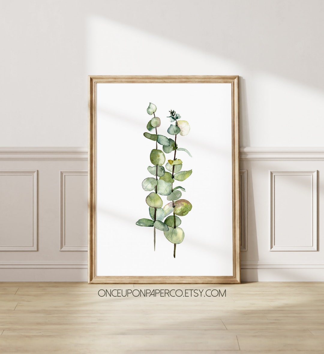 Eucalyptus Poster Gum Leaf Watercolor Australian Nature - Etsy