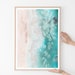 Turquoise Watercolor Ocean Art Print Watercolor Art Modern - Etsy