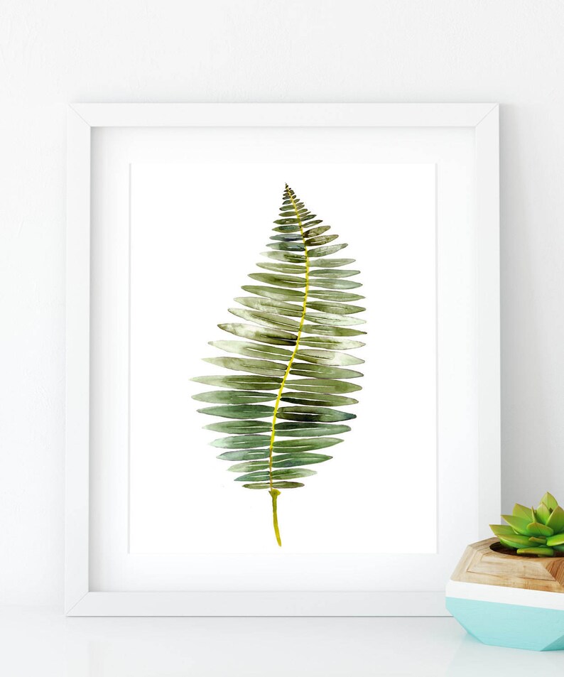 Fern Print Illustration Botanical Watercolor Art Fern Poster - Etsy ...