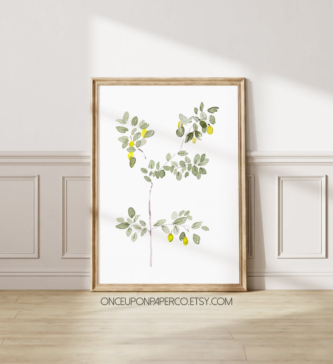 Lemon Tree Art, Kitchen Print, Lemon Tree, Botanical Print, Lemon Print ...