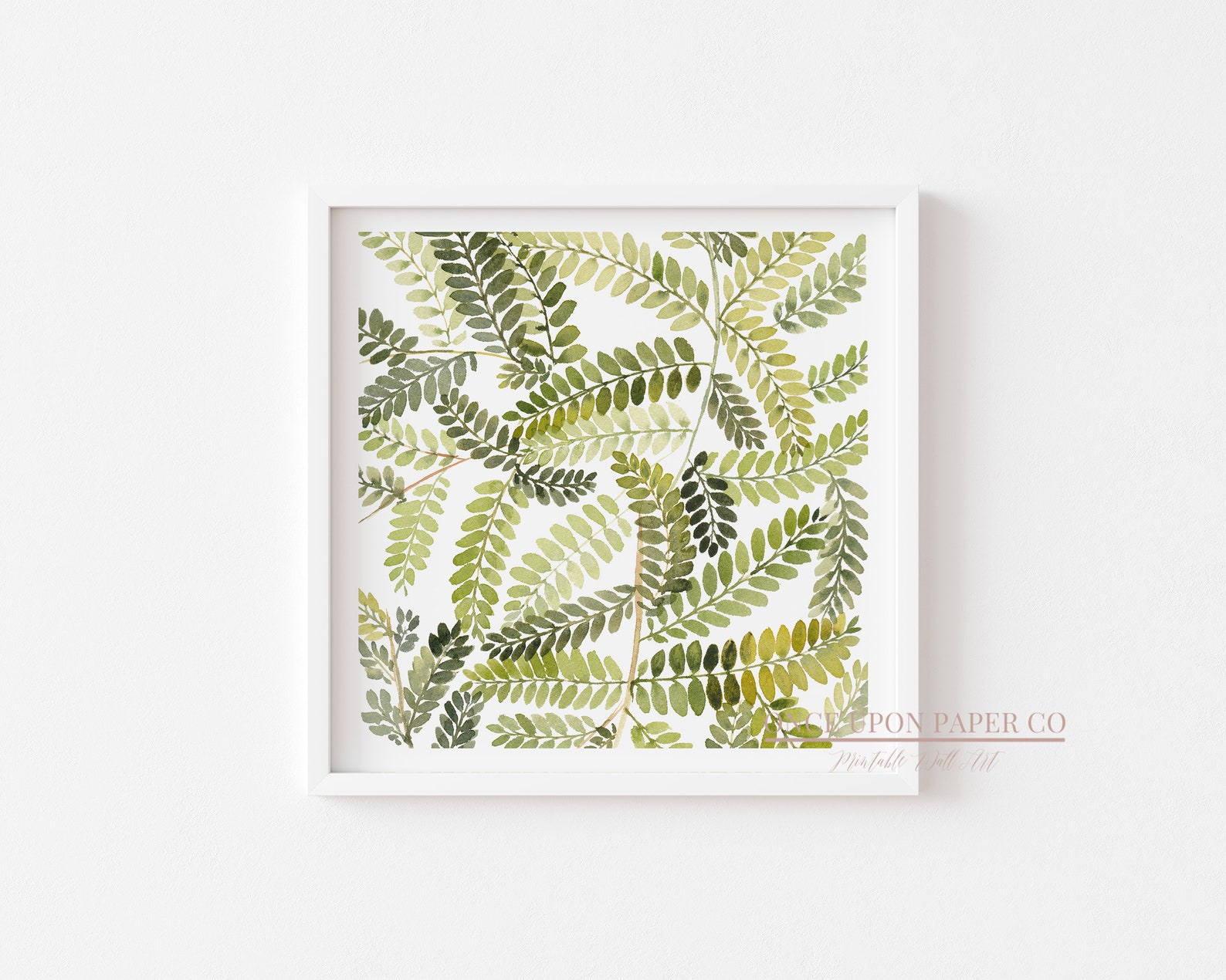 Botanical Print of Plant in Watercolor Leaf Wall Art Leaves | Etsy