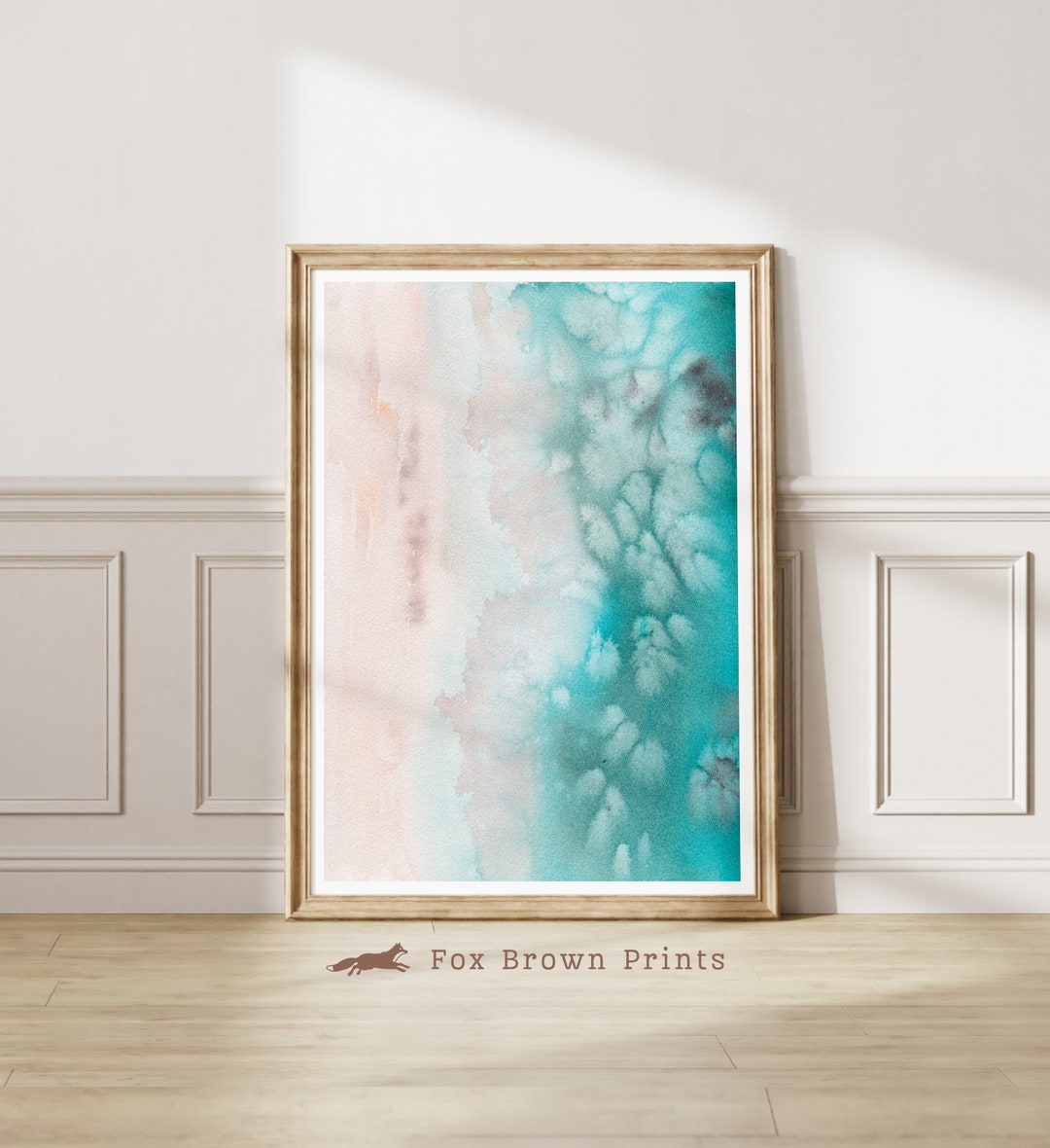 Turquoise Watercolor Ocean Art Print Watercolor Art Modern - Etsy