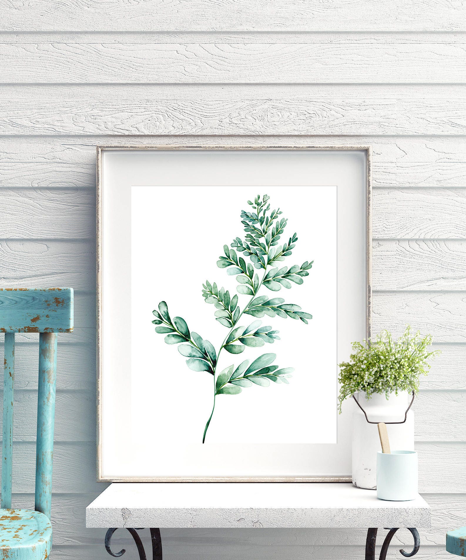 Botanical Print Set Large Printable Watercolor Illustration | Etsy