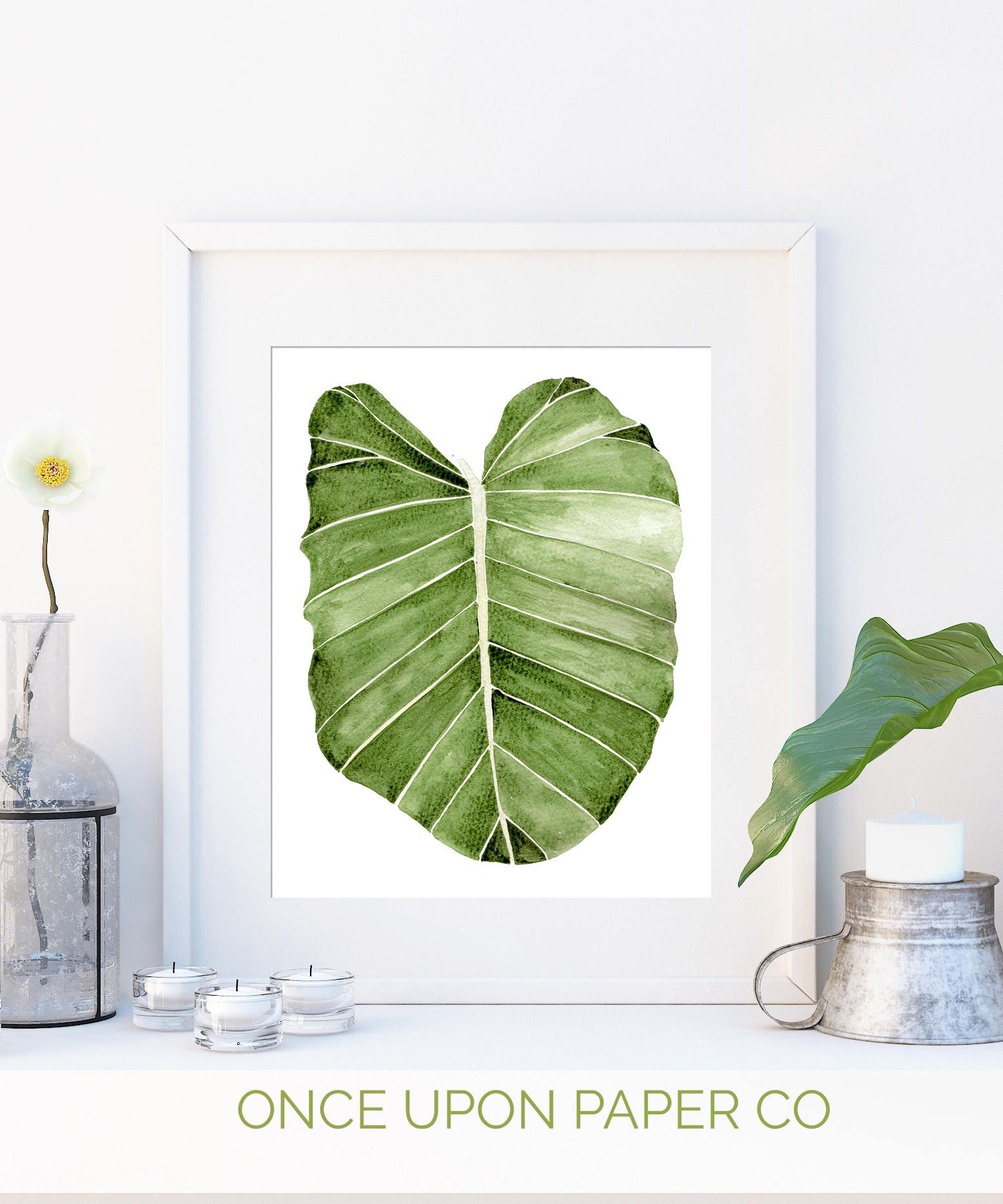 Tropical print Palm leaf Palm print Plant print Banana | Etsy