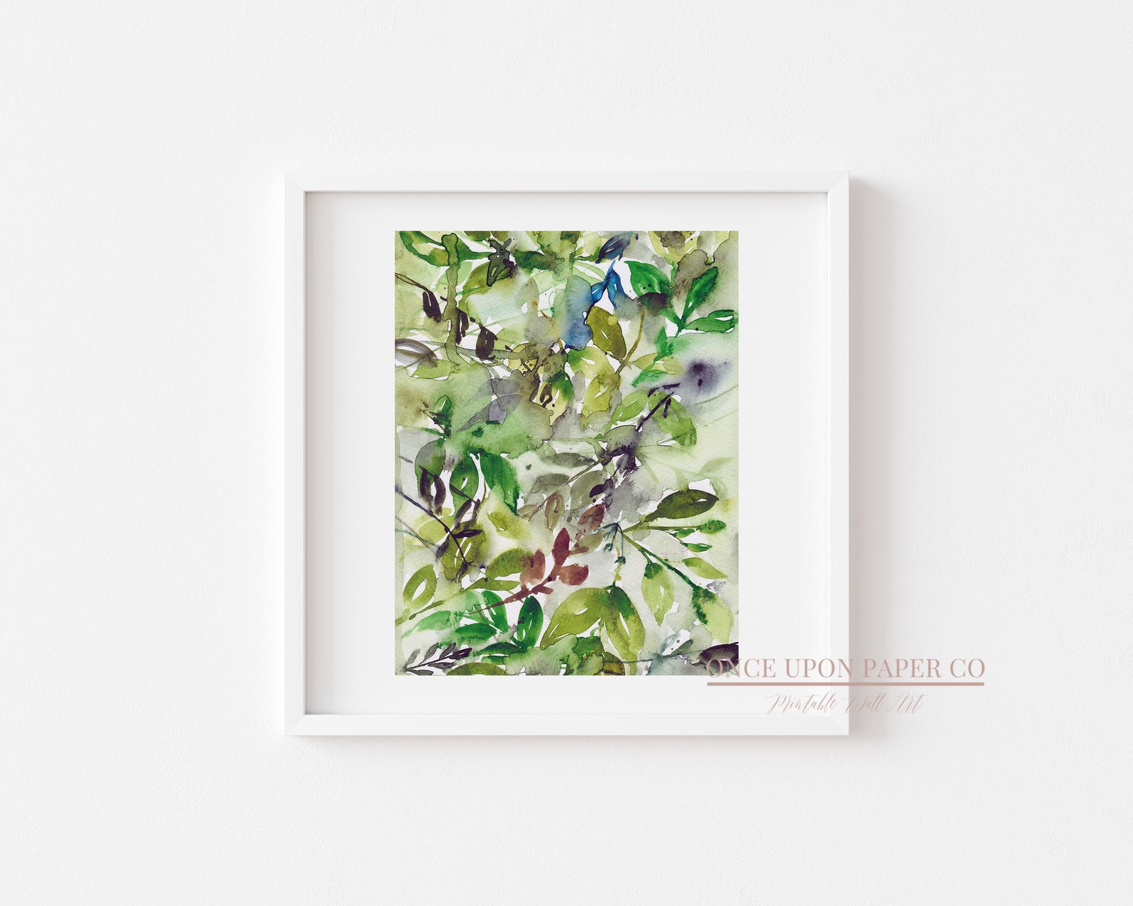 Leaf Print in Watercolor Botanical Print Tropical Leaves | Etsy