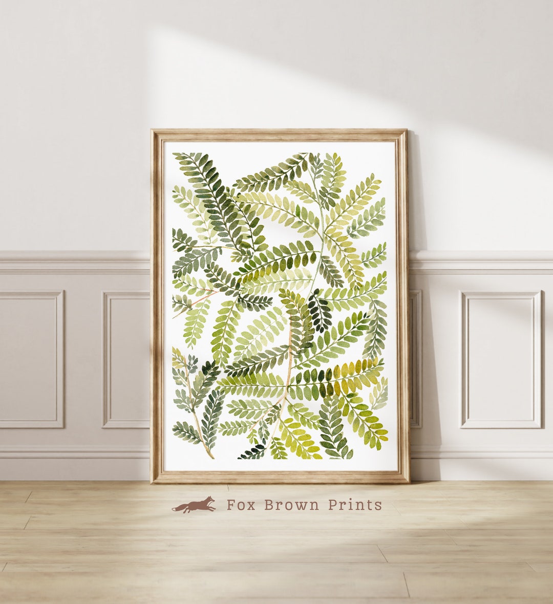 Botanical Print of Plant in Watercolor Leaf Wall Art Leaves - Etsy