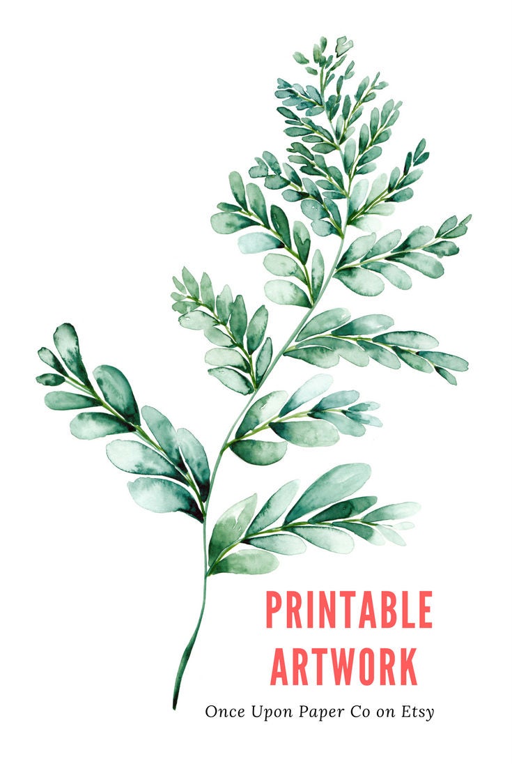 Fern print botanical wall art Gift for her Fern illustration | Etsy