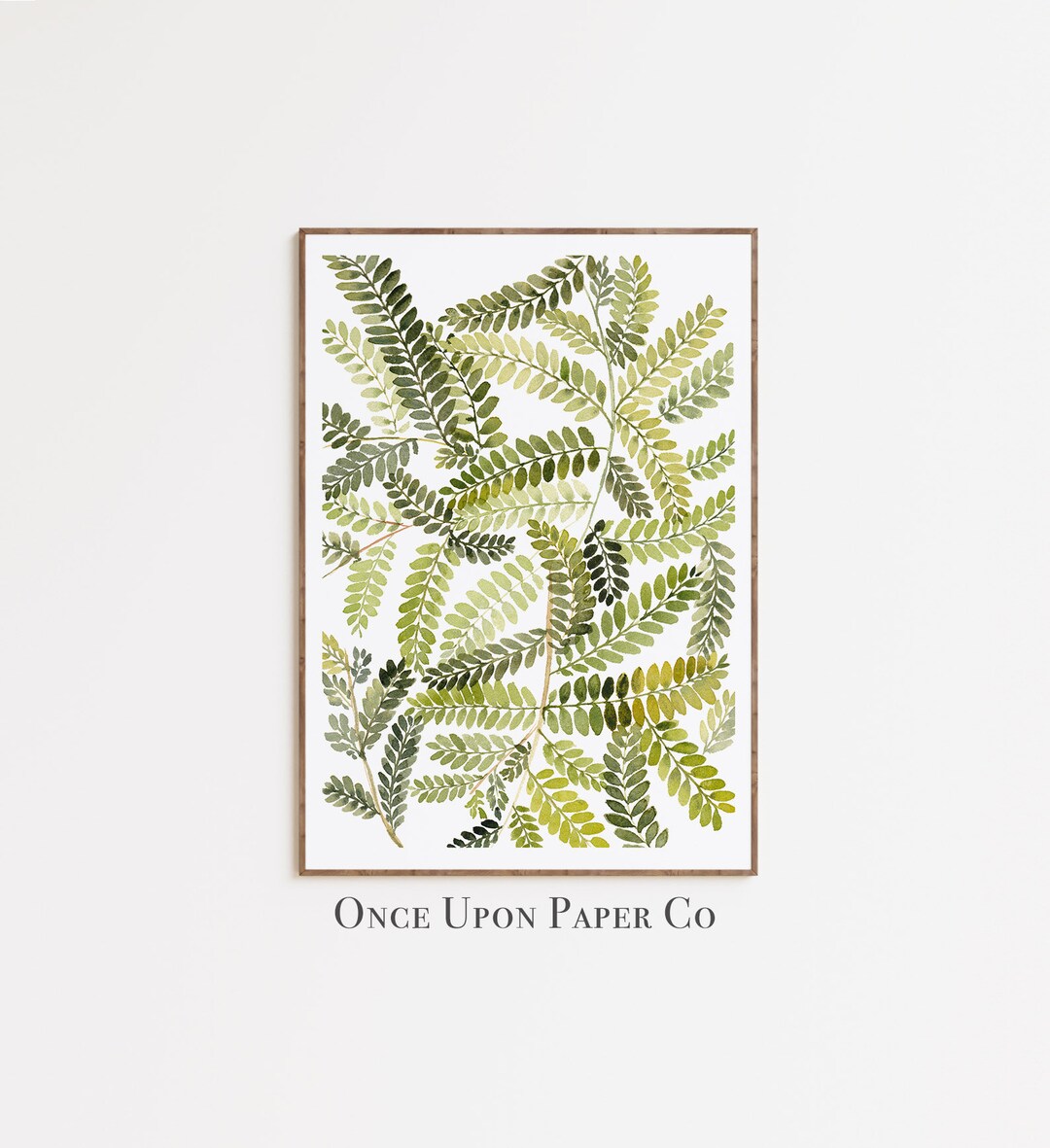 Botanical Print of Plant in Watercolor, Leaf Wall Art, Leaves Print ...