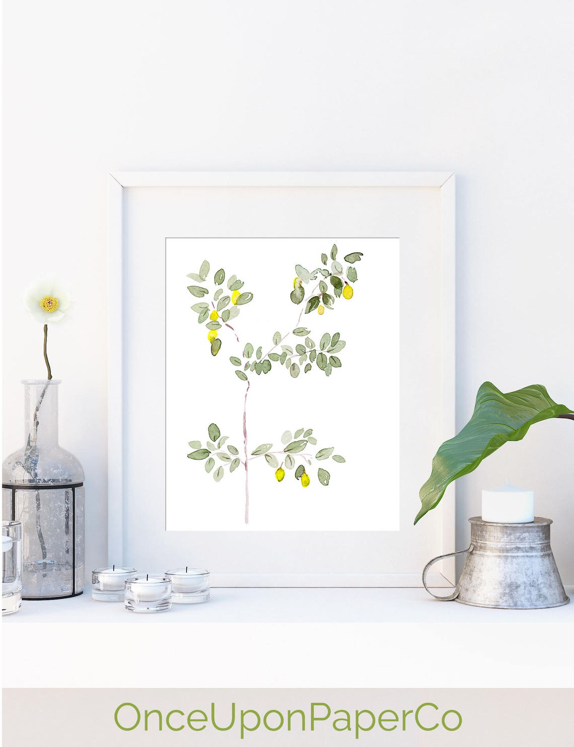 Lemon Tree Art Kitchen Print Lemon Tree Botanical Print - Etsy