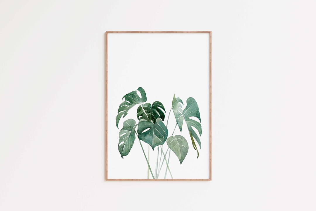 Monstera Wall Print Digital Monstera Monstera Plant Print - Etsy